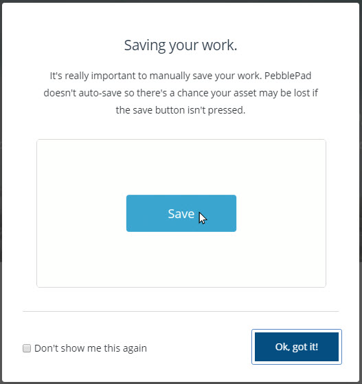 Pebble+ Edit, Preview, Save and Delete